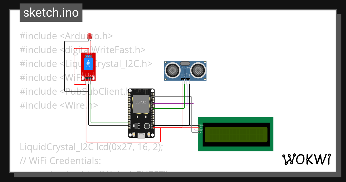 Home Water Tank System MQTT - Wokwi ESP32, STM32, Arduino Simulator