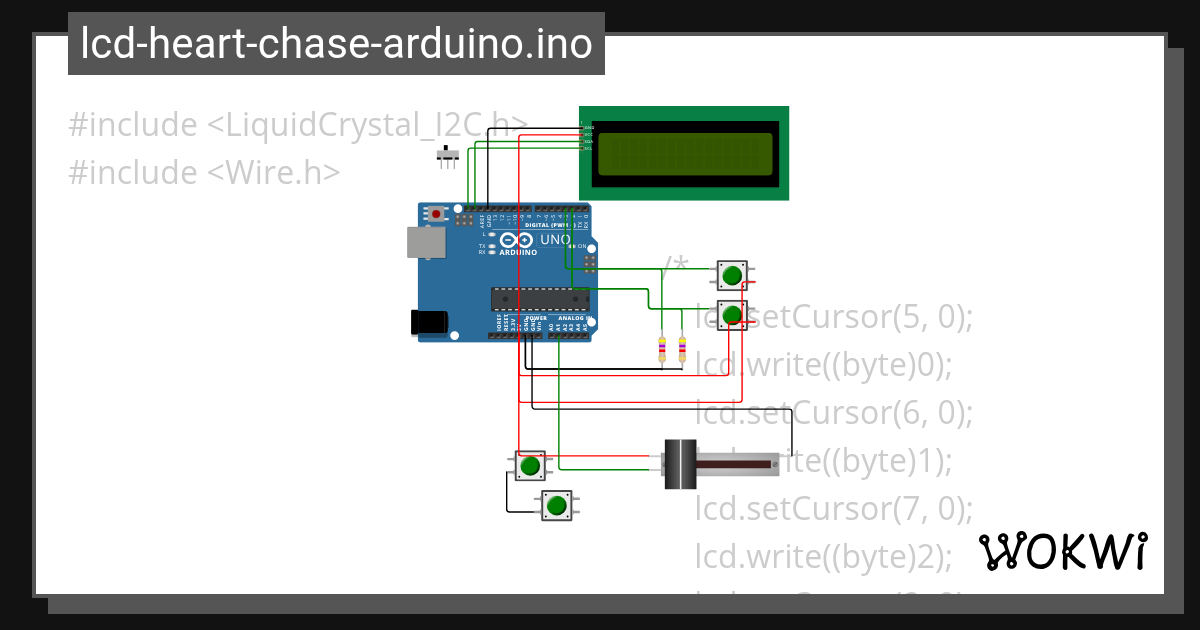 Lcd Heart Chase O Copy Wokwi Esp32 Stm32 Arduino Simulator 7498