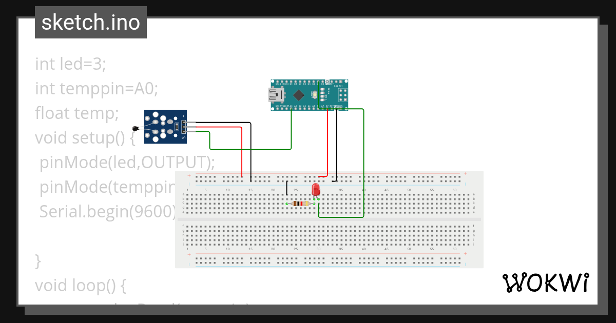 Temp Sensor Wokwi Esp32 Stm32 Arduino Simulator