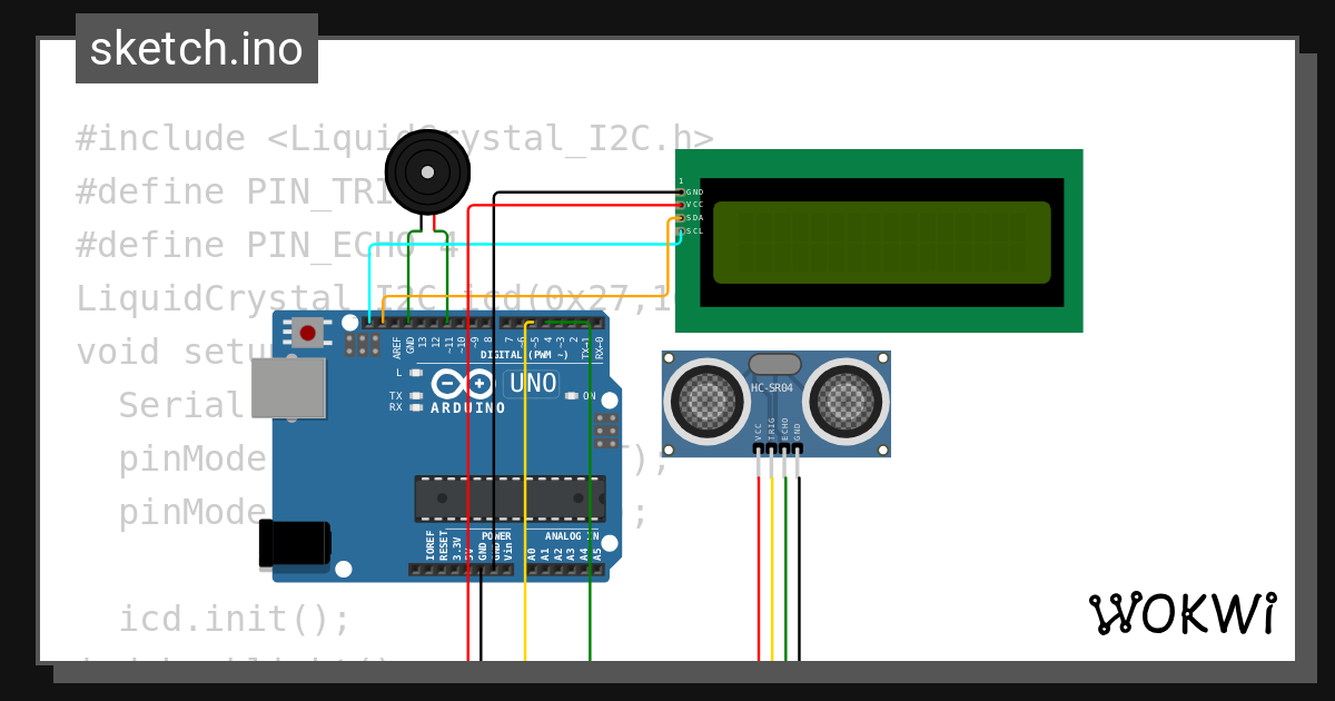 Distancia Na Tela Ultrasom Wokwi Esp32 Stm32 Arduino Simulator 0066