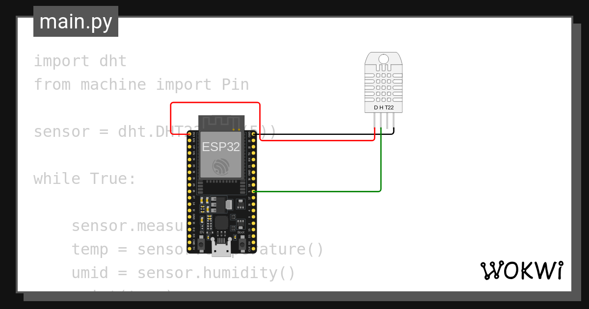 Sensor Dht22 Wokwi Esp32 Stm32 Arduino Simulator