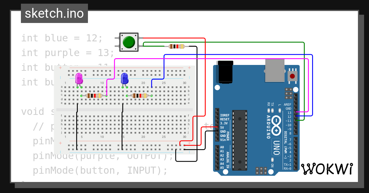 Led Glow With Push Button Wokwi Esp32 Stm32 Arduino Simulator