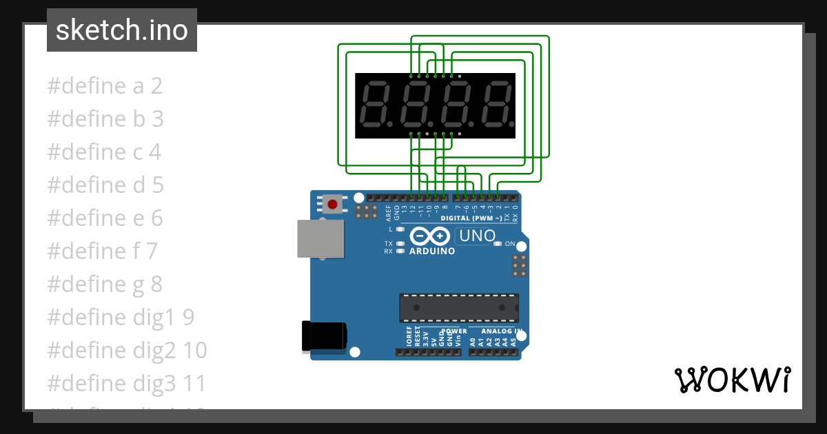7sekmen swiccing - Wokwi ESP32, STM32, Arduino Simulator