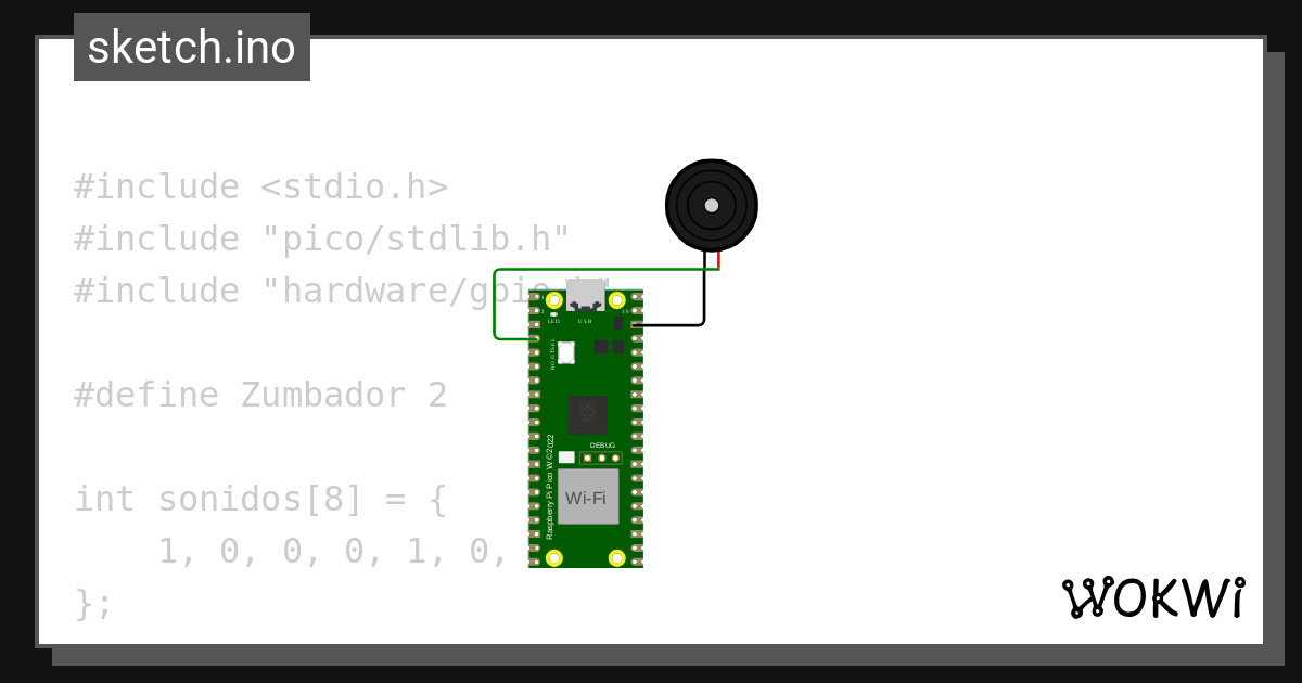 Zumbador Wokwi Esp32 Stm32 Arduino Simulator