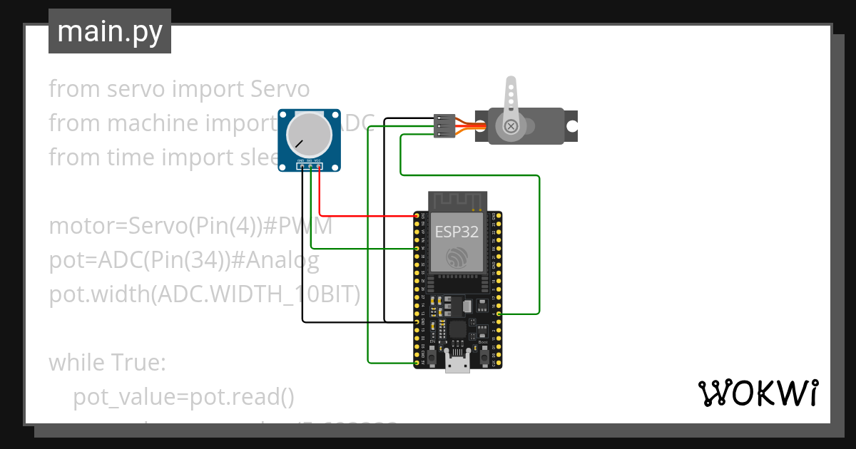 Servo 1 - Wokwi ESP32, STM32, Arduino Simulator