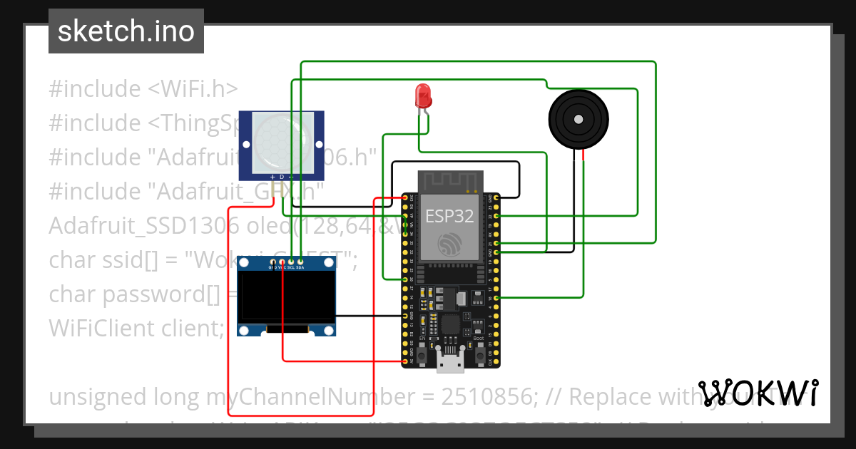 Motiondetectionthingspeak Wokwi Esp32 Stm32 Arduino Simulator 