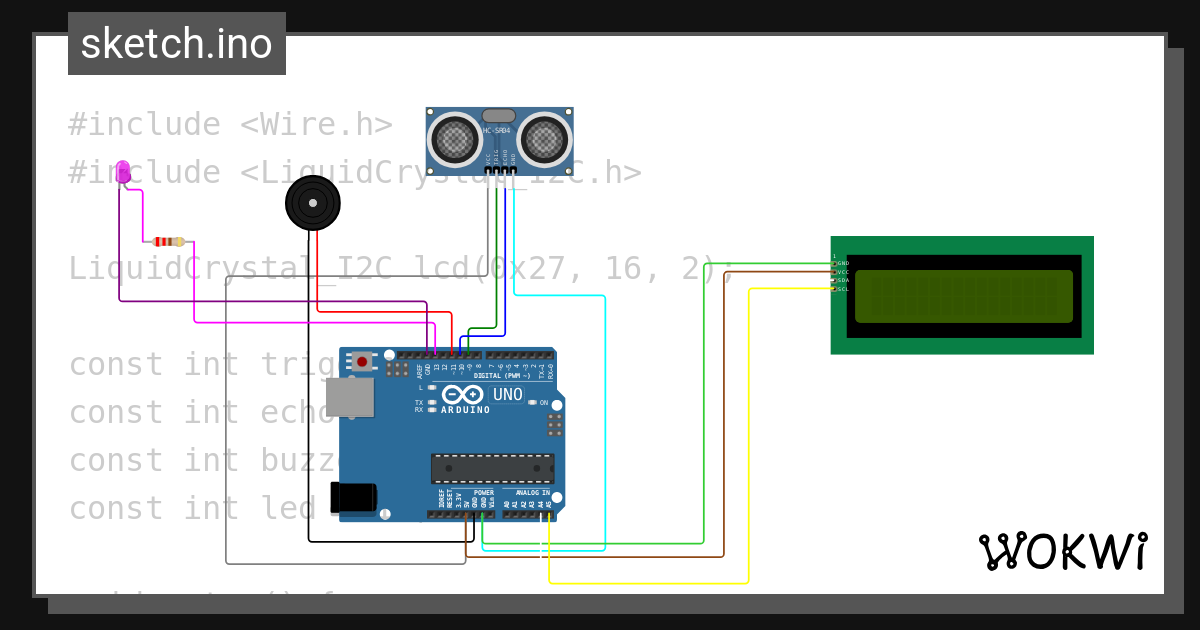 Ultrasonic Mobil Wokwi Esp32 Stm32 Arduino Simulator