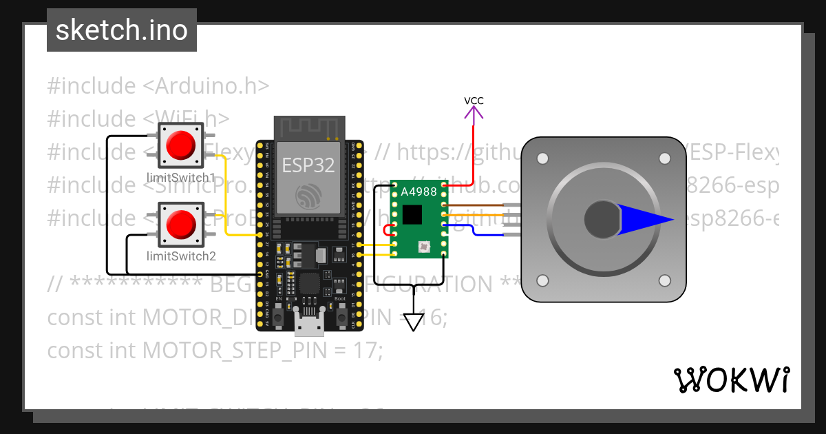 SinricProBlinds - Wokwi ESP32, STM32, Arduino Simulator