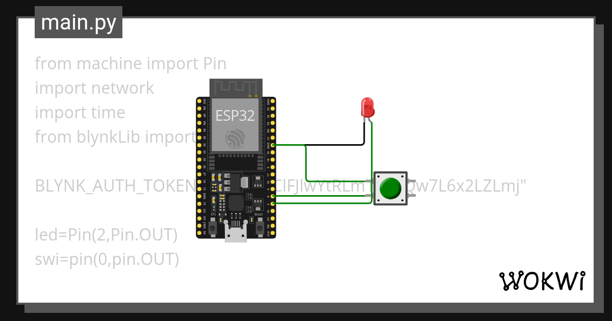 blynkLED - Wokwi ESP32, STM32, Arduino Simulator