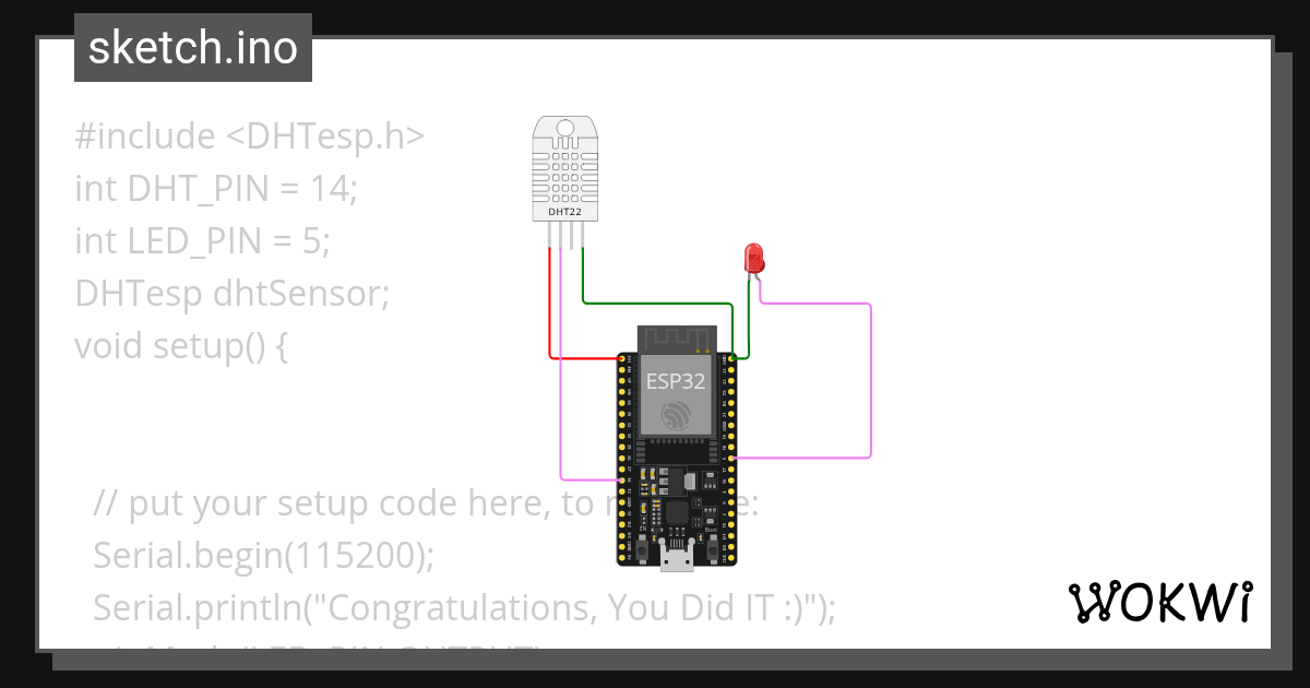temp and humidity - Wokwi ESP32, STM32, Arduino Simulator