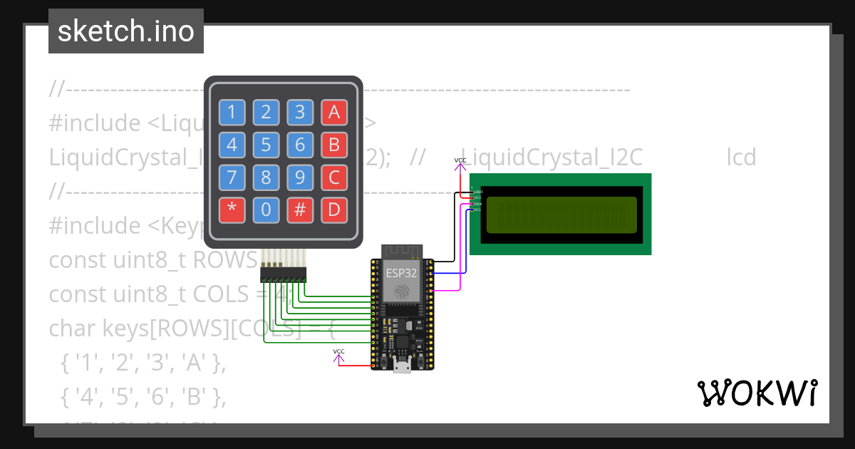 2024-04-17 keypad & lcd - Wokwi ESP32, STM32, Arduino Simulator