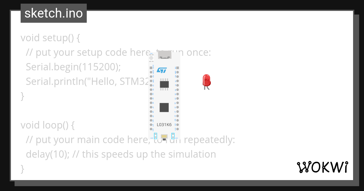 STM32_start - Wokwi ESP32, STM32, Arduino Simulator