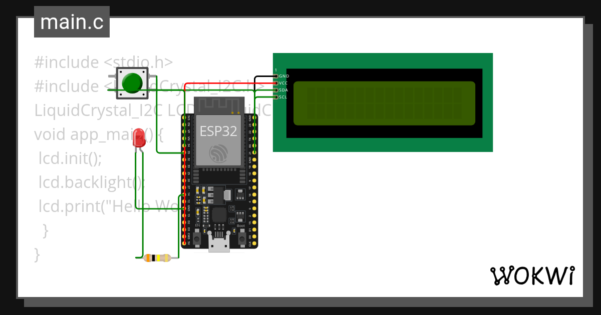 ESP-32 begginer - Wokwi ESP32, STM32, Arduino Simulator