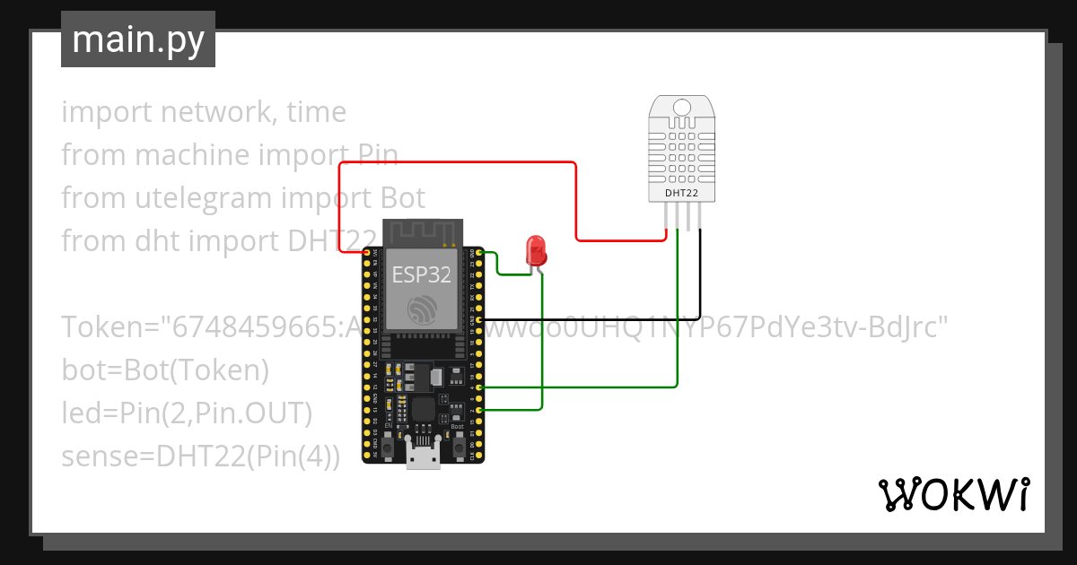 telegram - Wokwi ESP32, STM32, Arduino Simulator
