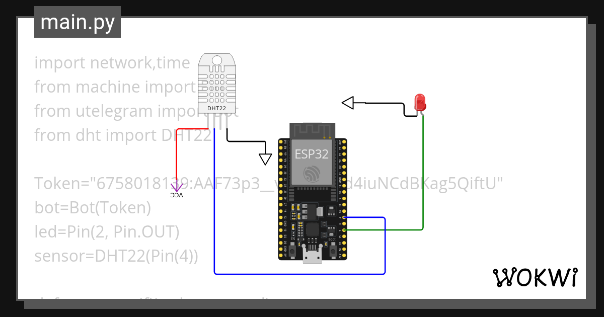 telegram - Wokwi ESP32, STM32, Arduino Simulator
