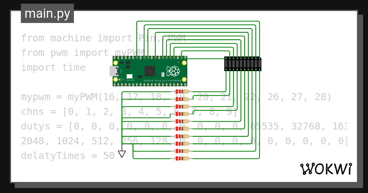 Barra Leds 2do Codigo Wokwi Esp32 Stm32 Arduino Simulator 2386