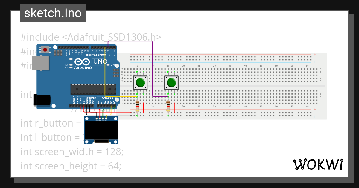 OLED Screen Starting Code Copy (2) - Wokwi ESP32, STM32, Arduino Simulator