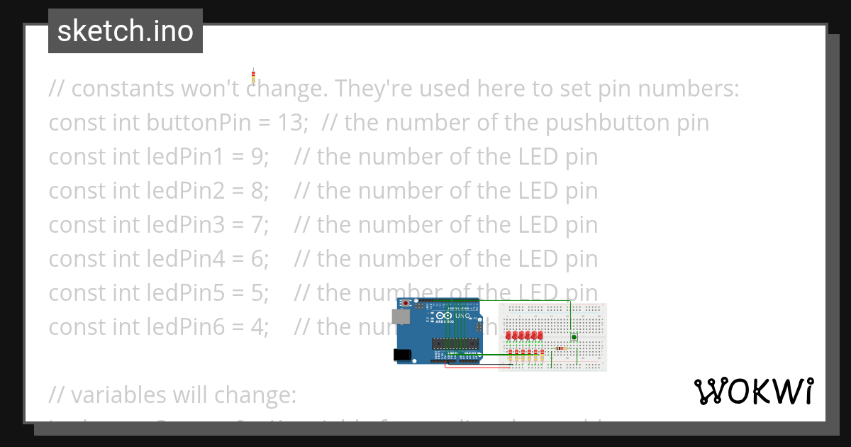 button and led pin wired - Wokwi ESP32, STM32, Arduino Simulator