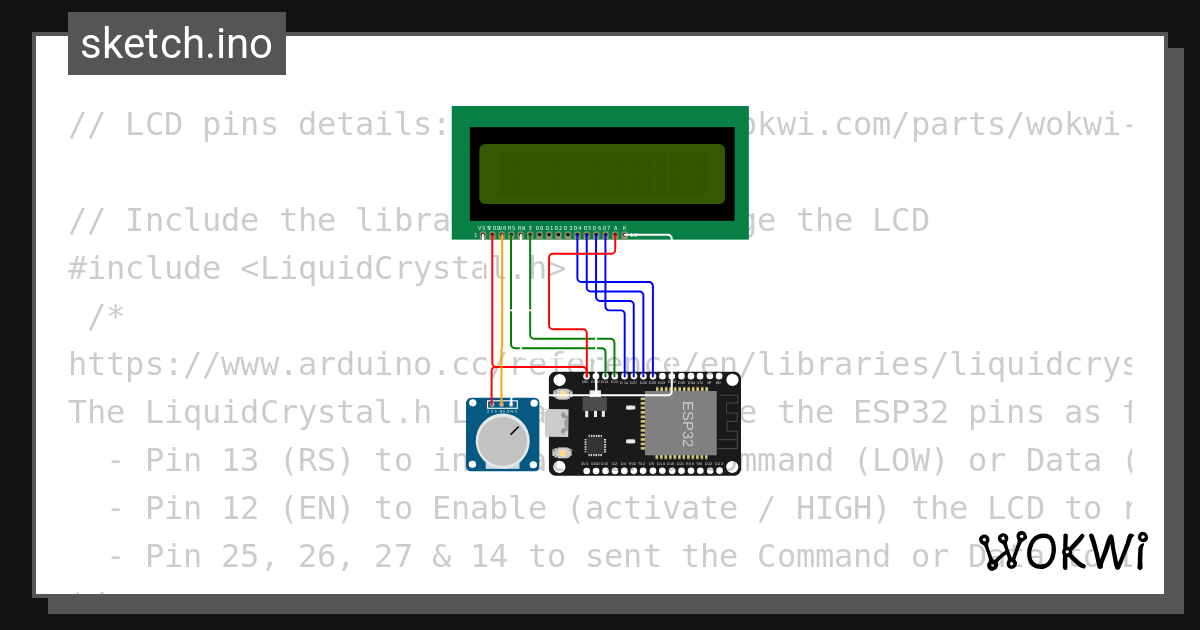 Lcd Movimiento Wokwi Esp32 Stm32 Arduino Simulator 2878