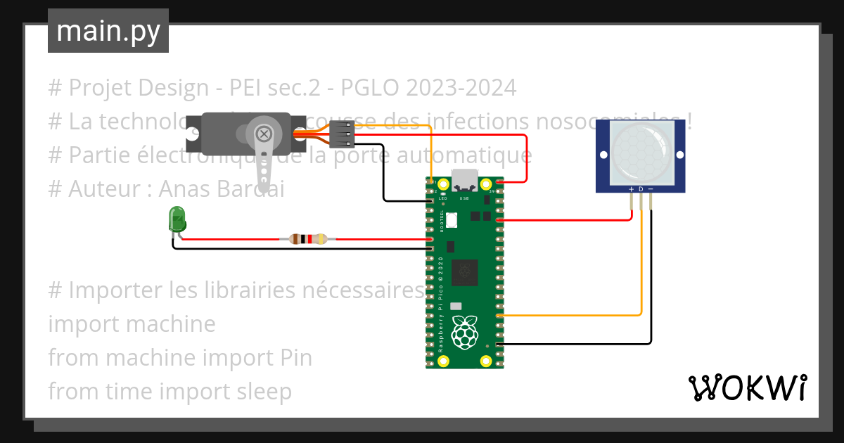 projet design pei science 2 - Wokwi ESP32, STM32, Arduino Simulator