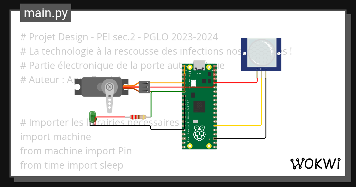 Pi pico - proget #2 - Design - Wokwi ESP32, STM32, Arduino Simulator