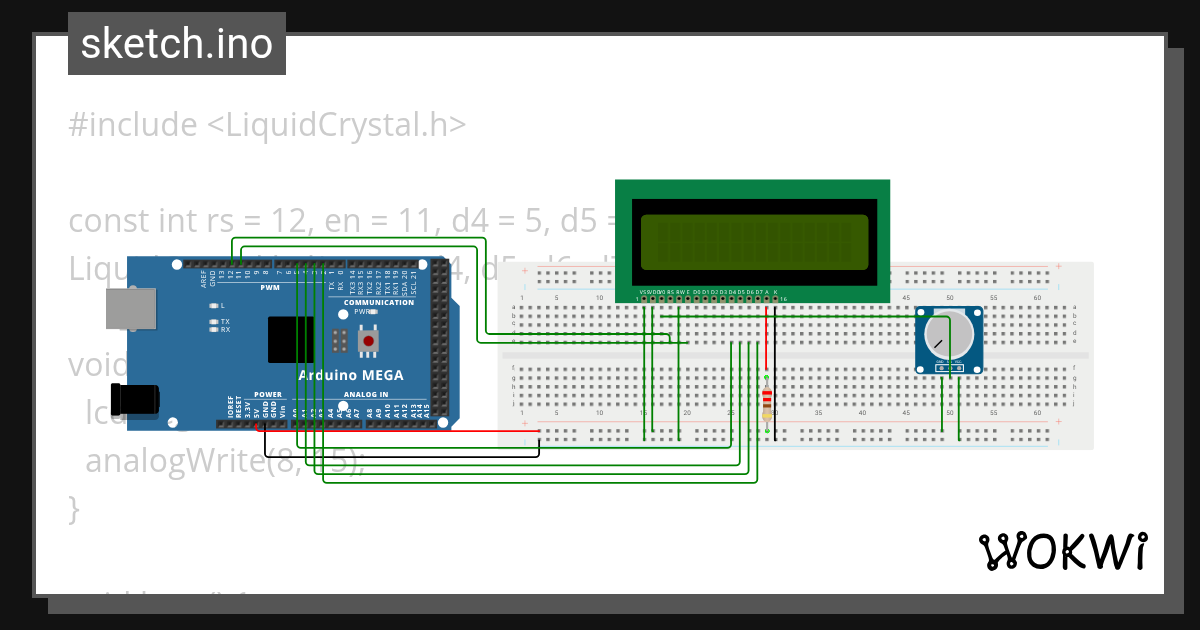 Afficheur Cristaux liquides 4 - Wokwi ESP32, STM32, Arduino Simulator Afficheur Cristaux liquides 4 - Wokwi ESP32, STM32, Arduino Simulator
