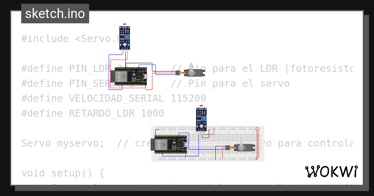 Fotoresistor Wokwi Esp32 Stm32 Arduino Simulator 8832