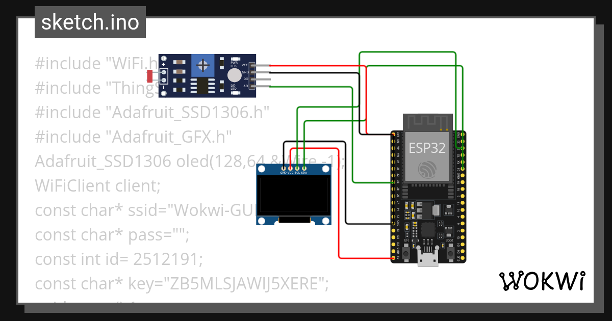 photoresistor oled - Wokwi ESP32, STM32, Arduino Simulator