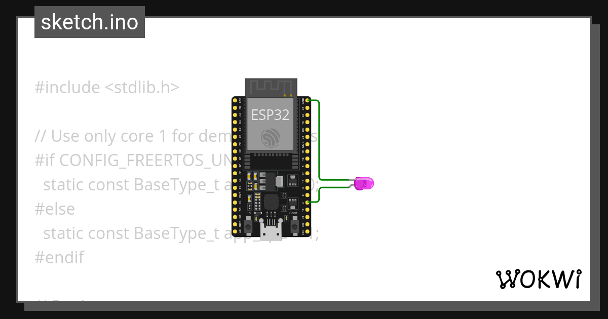 exercise 2 part 2 - Wokwi ESP32, STM32, Arduino Simulator