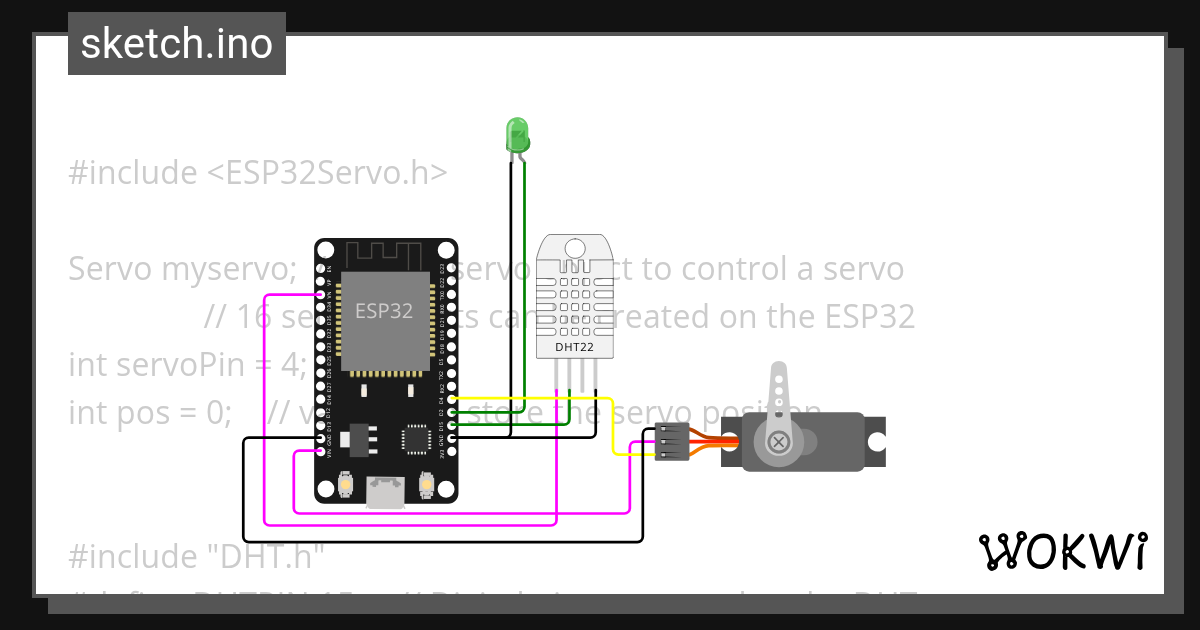 Virtuino global server Завдання перше ОР - Wokwi ESP32, STM32, Arduino Simulator