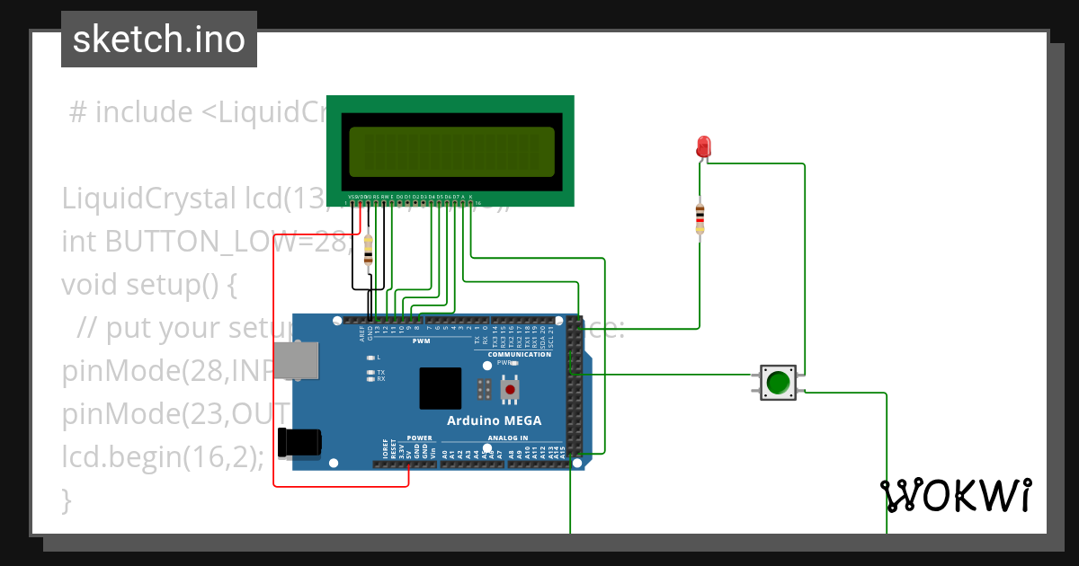 Push Button Wokwi Esp32 Stm32 Arduino Simulator