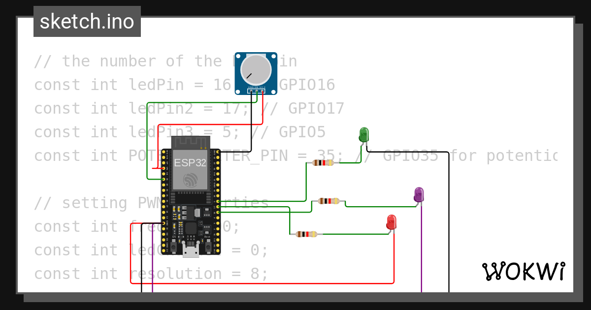 Test Avec Potentiometer Wokwi Esp32 Stm32 Arduino Simulator