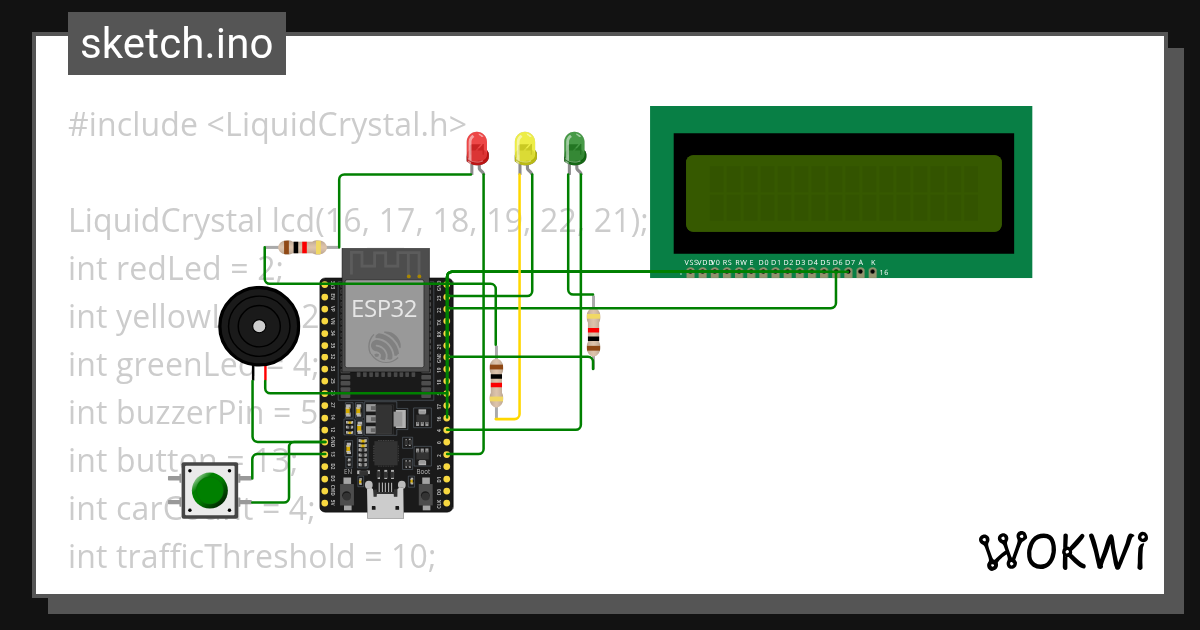 Projeto Semafaro Inteligente Wokwi Esp32 Stm32 Arduino Simulator 1188