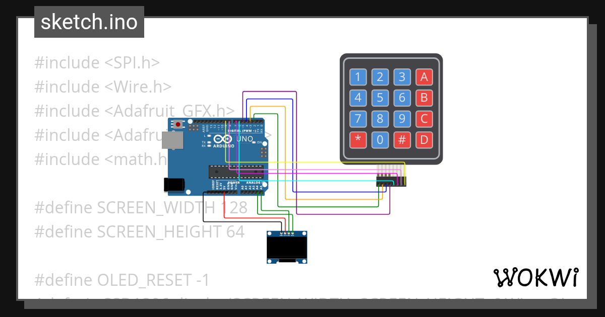Calculadora Copy - Wokwi ESP32, STM32, Arduino Simulator