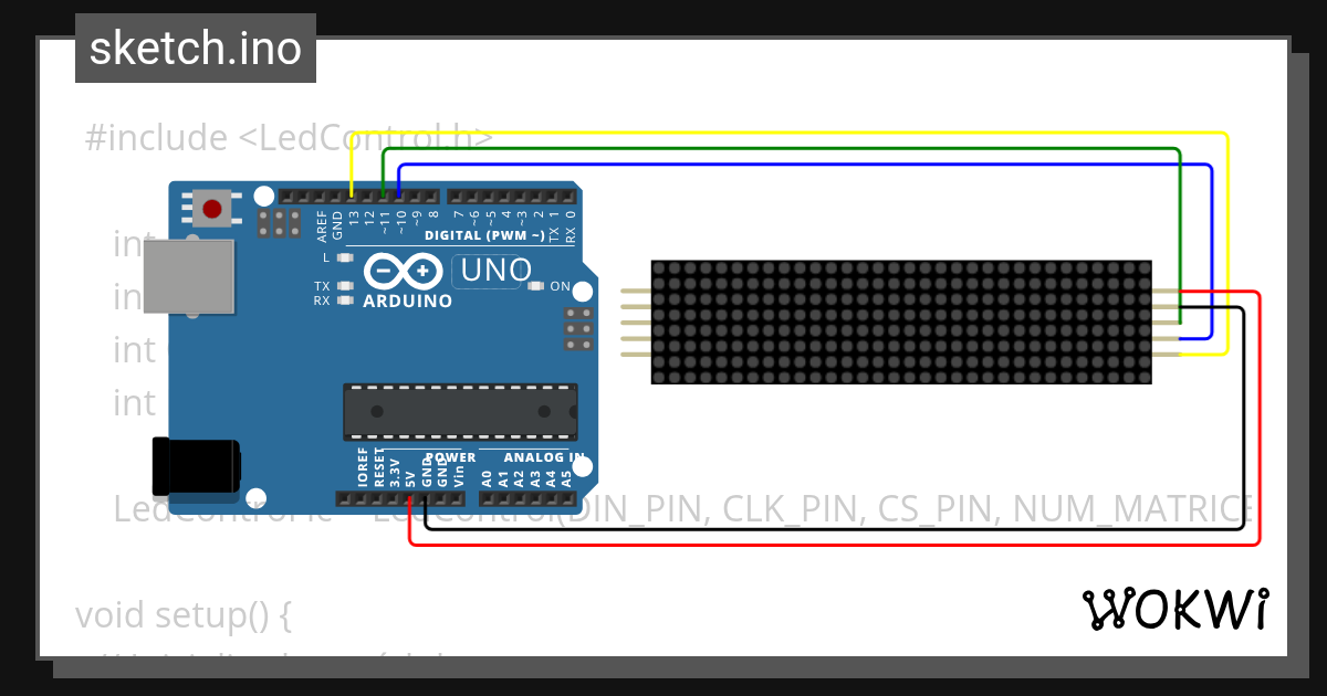 Grid de leds - Wokwi ESP32, STM32, Arduino Simulator Grid de leds - Wokwi ESP32, STM32, Arduino Simulator