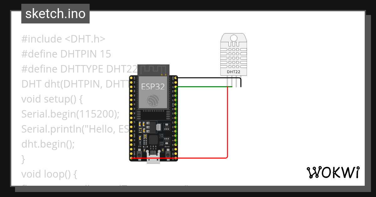 DHT - Wokwi ESP32, STM32, Arduino Simulator