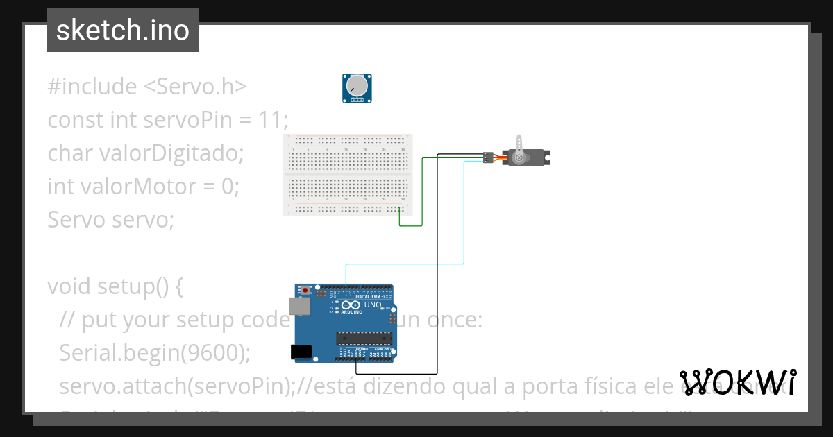 Servo motor - Wokwi ESP32, STM32, Arduino Simulator