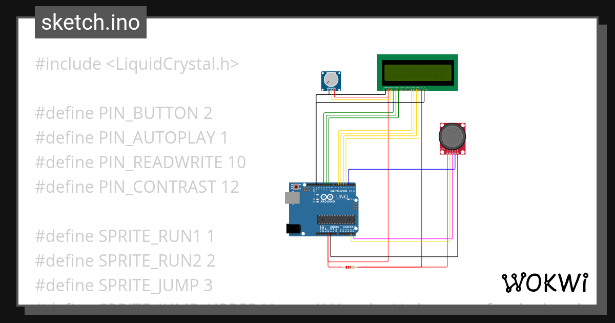 Lcd 216 Game Jump Jack Wokwi Esp32 Stm32 Arduino Simulator 5142