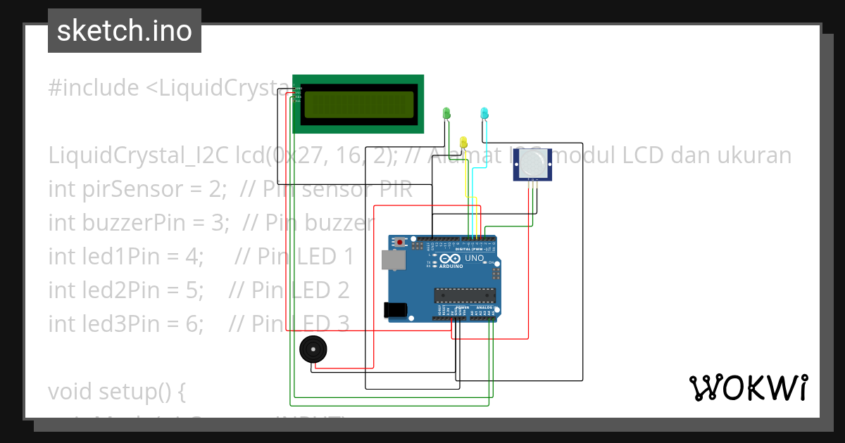 sistem sensor gerakan reiza anugrah ramadhan - Wokwi ESP32, STM32, Arduino Simulator