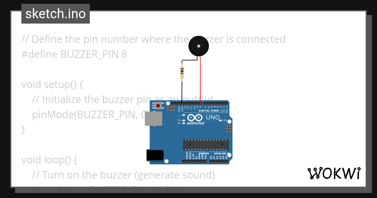 buzzer - Wokwi ESP32, STM32, Arduino Simulator