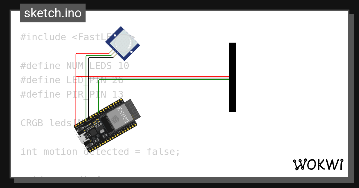 Interactive Objects 101 Pir And Leds Wokwi Esp32 Stm32 Arduino