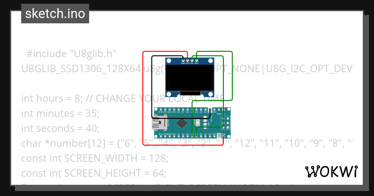 clock circle - Wokwi ESP32, STM32, Arduino Simulator
