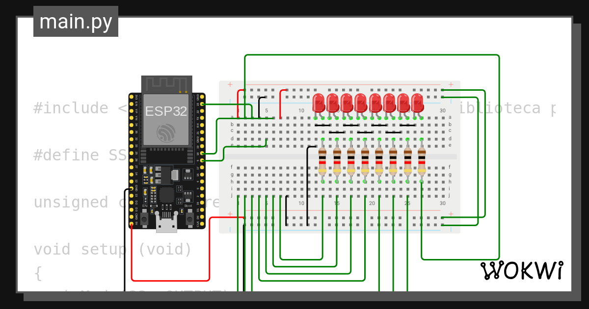 Leds Wokwi Esp32 Stm32 Arduino Simulator 1564