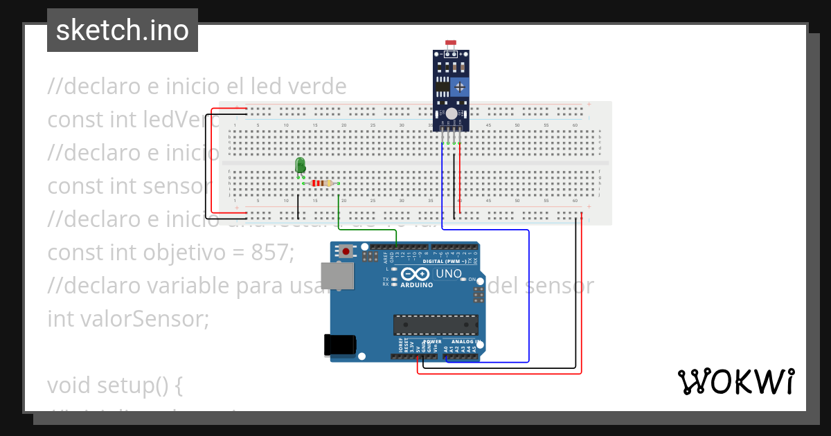 sensor LDR - Wokwi ESP32, STM32, Arduino Simulator