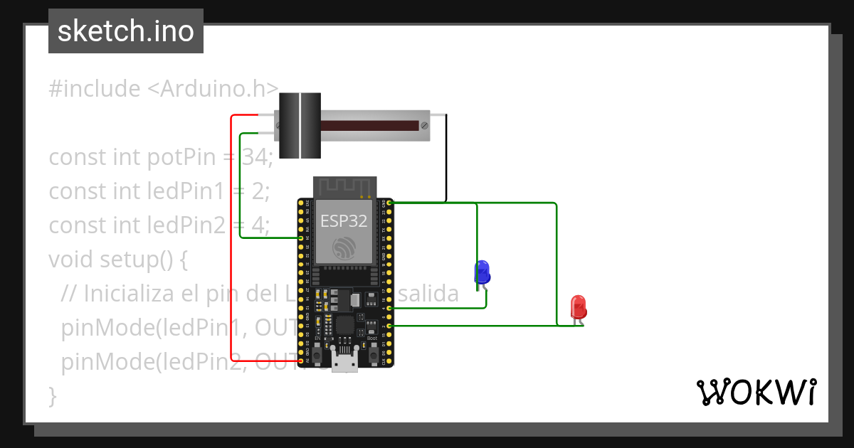 Temperatura Y Activa Led Wokwi Esp32 Stm32 Arduino Simulator 0320