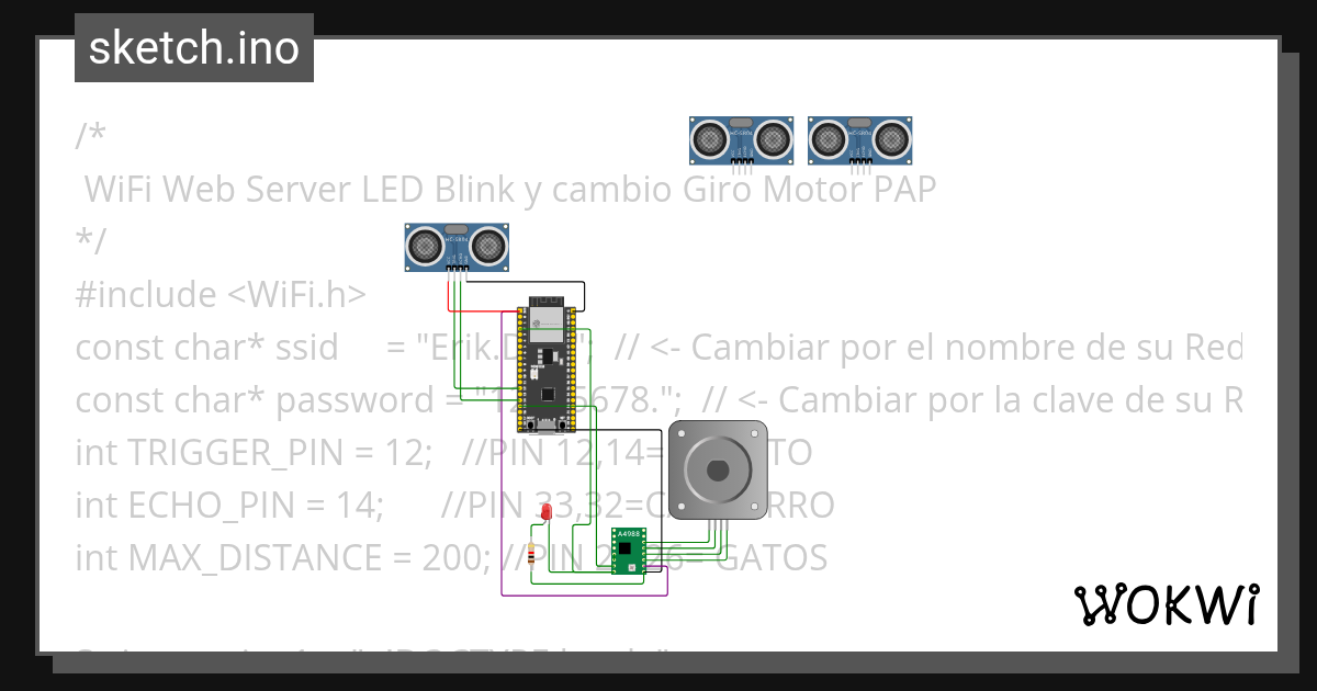 dispensador - Wokwi ESP32, STM32, Arduino Simulator