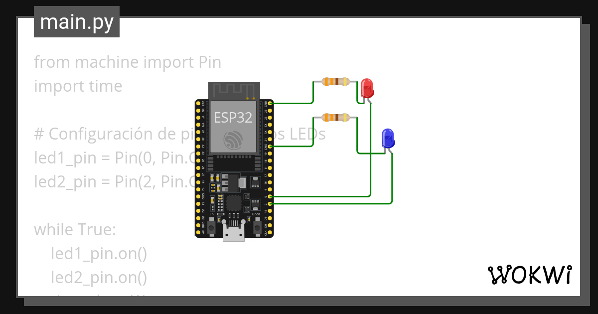 Punto 1 - Wokwi ESP32, STM32, Arduino Simulator