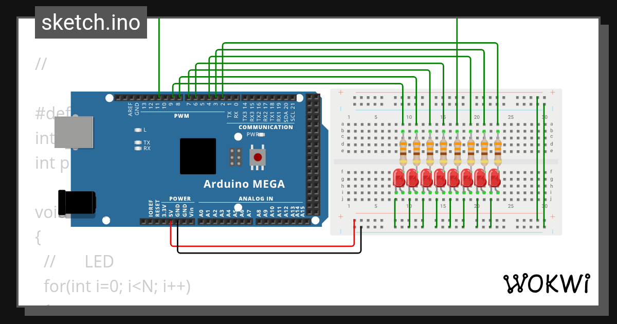 LED_array_part.ino - Wokwi ESP32, STM32, Arduino Simulator LED_array_part.ino - Wokwi ESP32, STM32, Arduino Simulator
