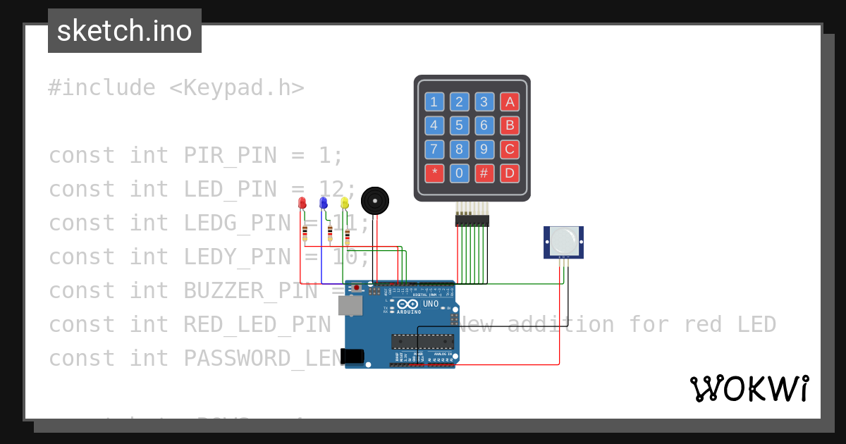 Alarm System Wokwi Esp32 Stm32 Arduino Simulator 1029