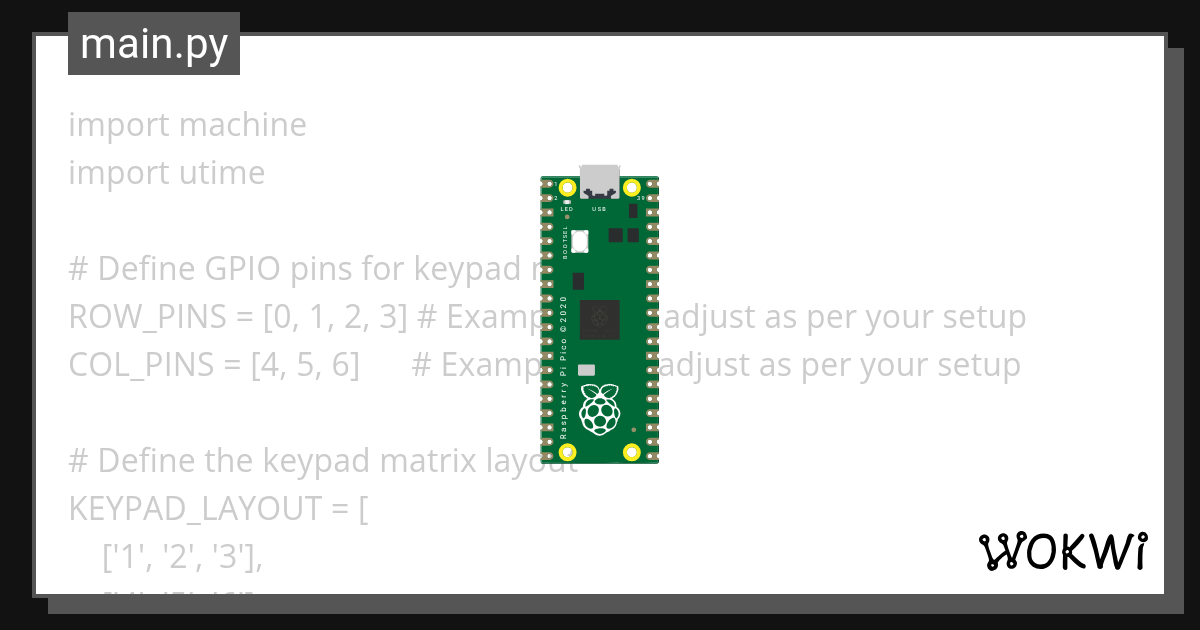Keypad Wokwi Esp32 Stm32 Arduino Simulator 6772